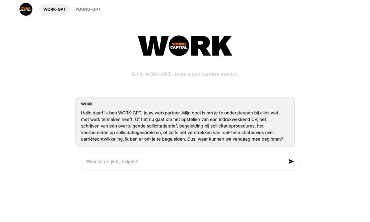 De nieuwe chatbot van YoungCapital geeft een kijkje in toekomst van de loopbaansector - Loopbaan pro